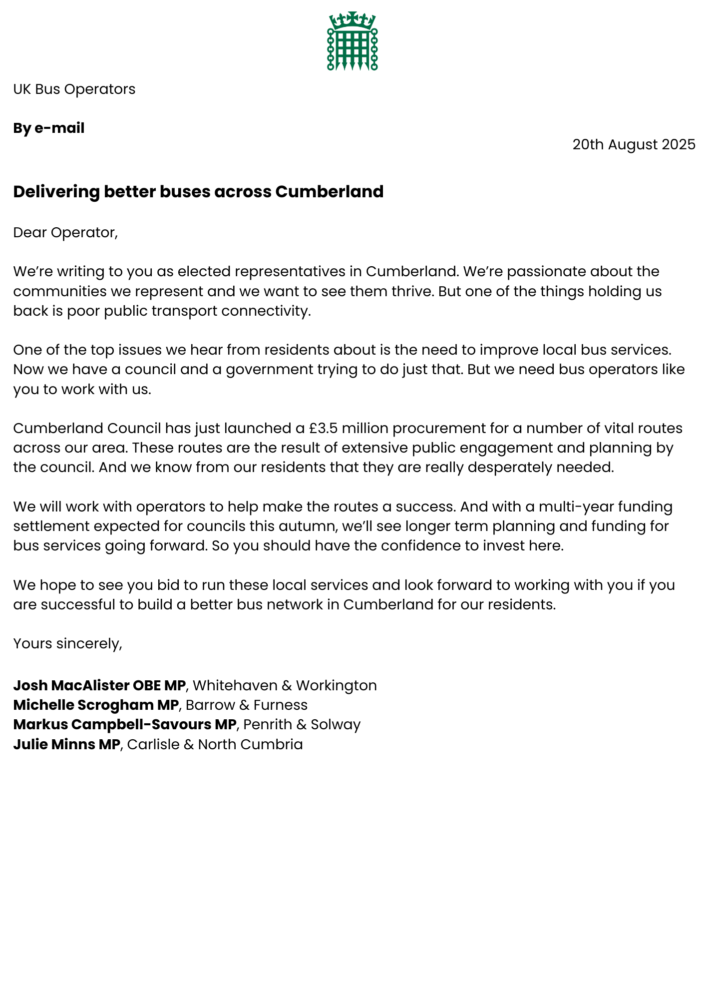 News – Josh MacAlister MP
